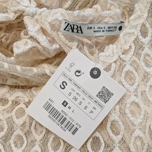 Zara | Tops | Zara Embroidered Tulle Top | Poshmark
